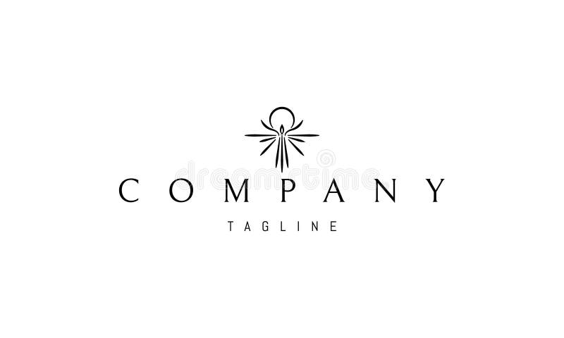 A Vector Logo with an Abstract Image of an Angel in the Form of a ...