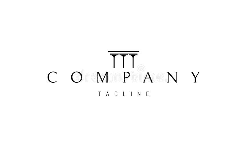 A Vector Logo with an Abstract Image of Arched Columns in the Greek ...