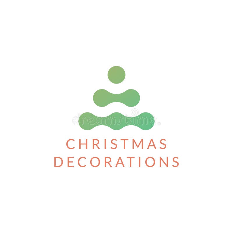 Vector Logo Design Christmas Tree in the Style of Metaball with Text ...