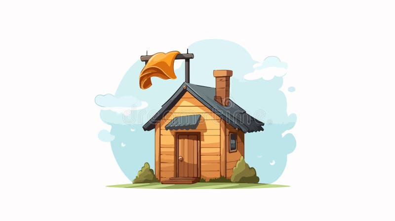 Vector Logo Design in the Form of a House with Cartoon Stock Vector ...