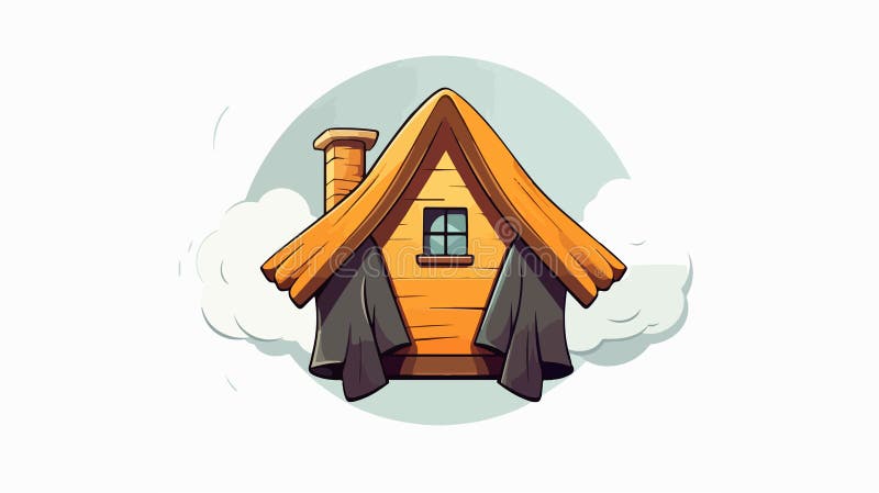Vector Logo Design in the Form of a House with Cartoon Stock Vector ...
