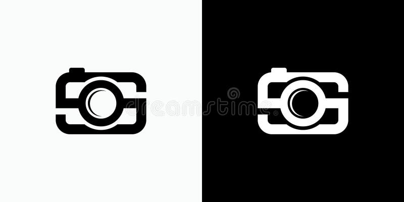 Vector Logo Design Illustration of an Abstract Camera Shape with the ...