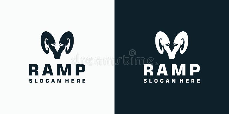 Vector Logo Design Illustration of Abstract Sheep S Head Shape Stock ...