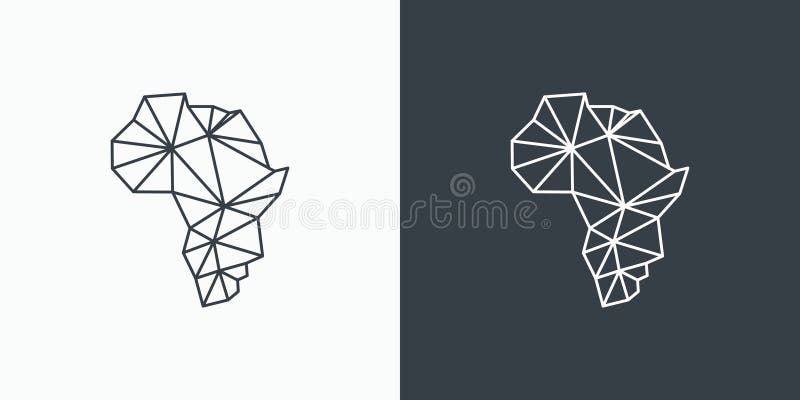 Vector Logo Design Illustration of African Map Shape Geometric ...