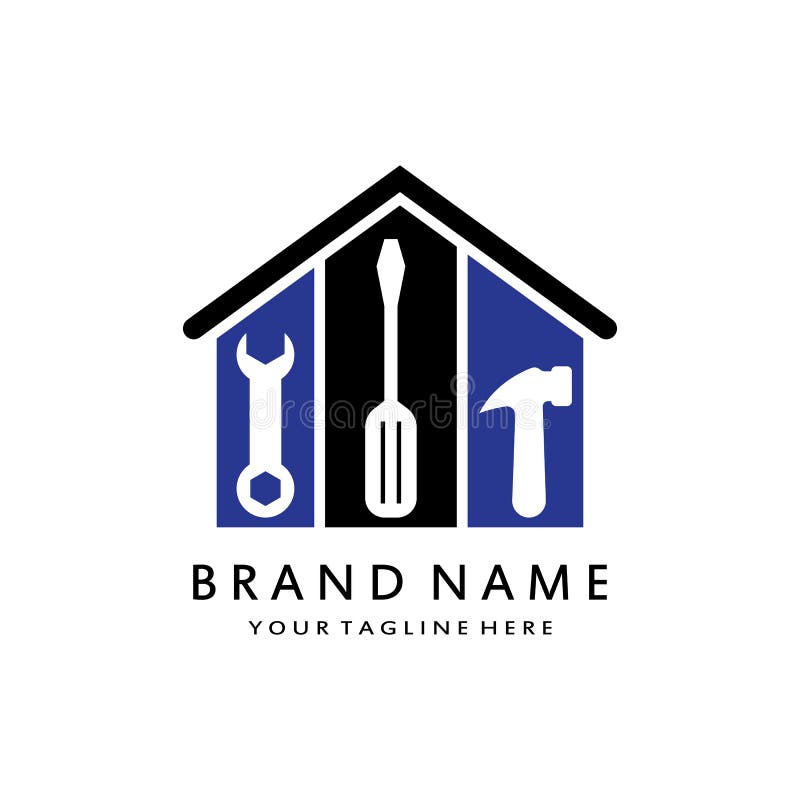 Vector Logo Design Illustration Construction, Home Improvement and ...