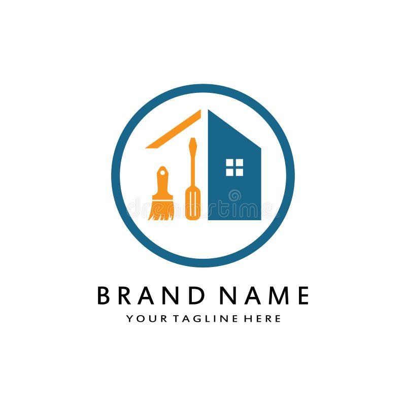 Vector Logo Design Illustration Construction, Home Improvement and ...