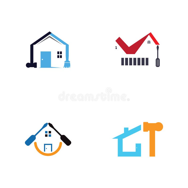 Vector Logo Design Illustration Construction, Home Improvement and ...