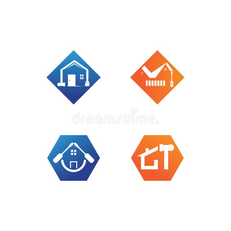 Vector Logo Design Illustration Construction, Home Improvement and ...