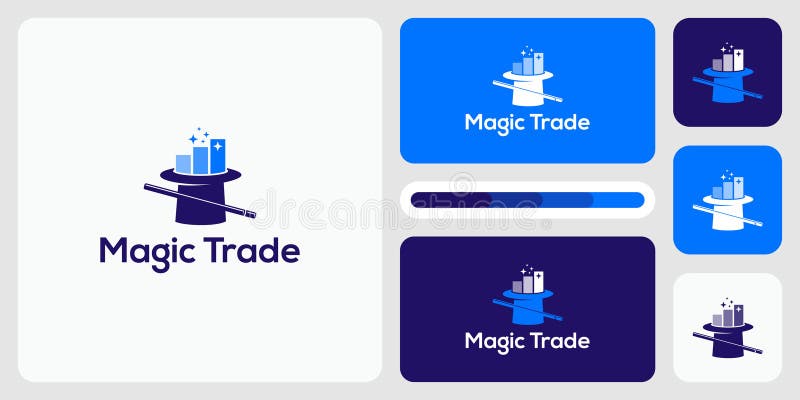 Vector Logo Design Illustration of a Growth Graph with a Hat and a ...