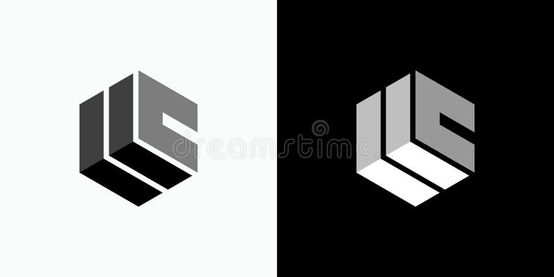 Vector Logo Design Illustration of a Hexagonal Cube Shape with the ...