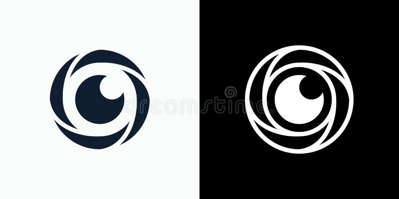 Vector Logo Design Illustration of Lens Shape in Modern, Simple, Clean ...