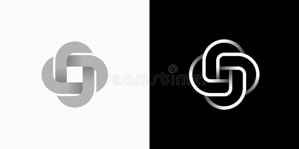 Vector Logo Design of Infinity Square Shape Variations with Transparent Depth Effect Stock ...