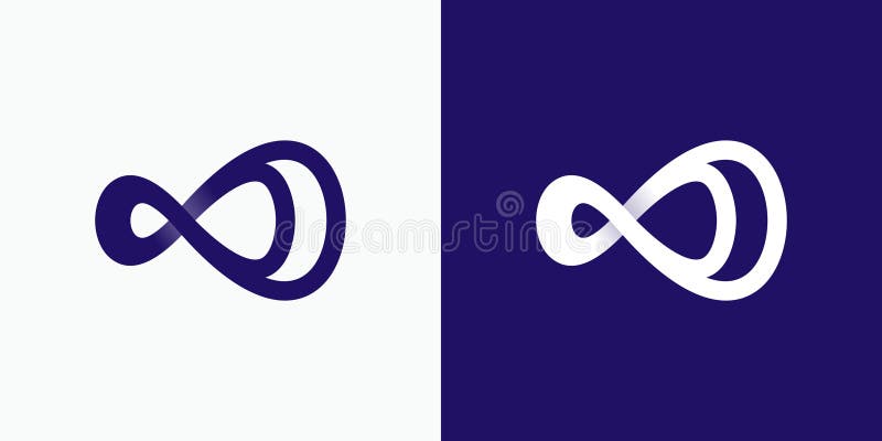 Vector Logo Design of Infinity with Three Dimensional Effect Stock ...