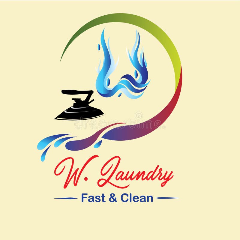 Vector Logo Design Laundry and Dry Cleaning Stock Vector - Illustration ...