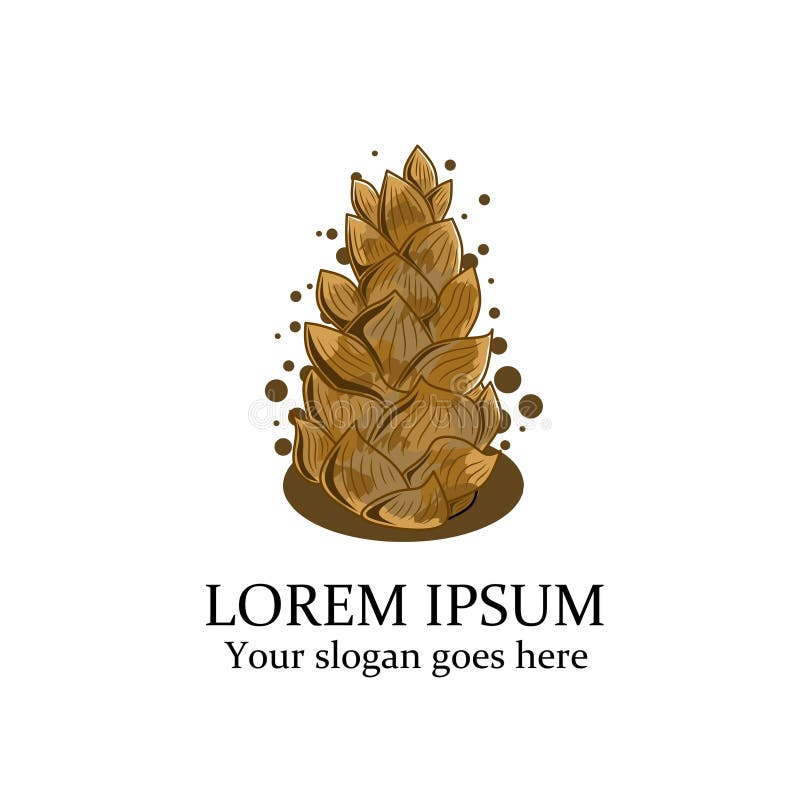 Vector Logo Design of Pine Cones Stock Vector - Illustration of produce ...