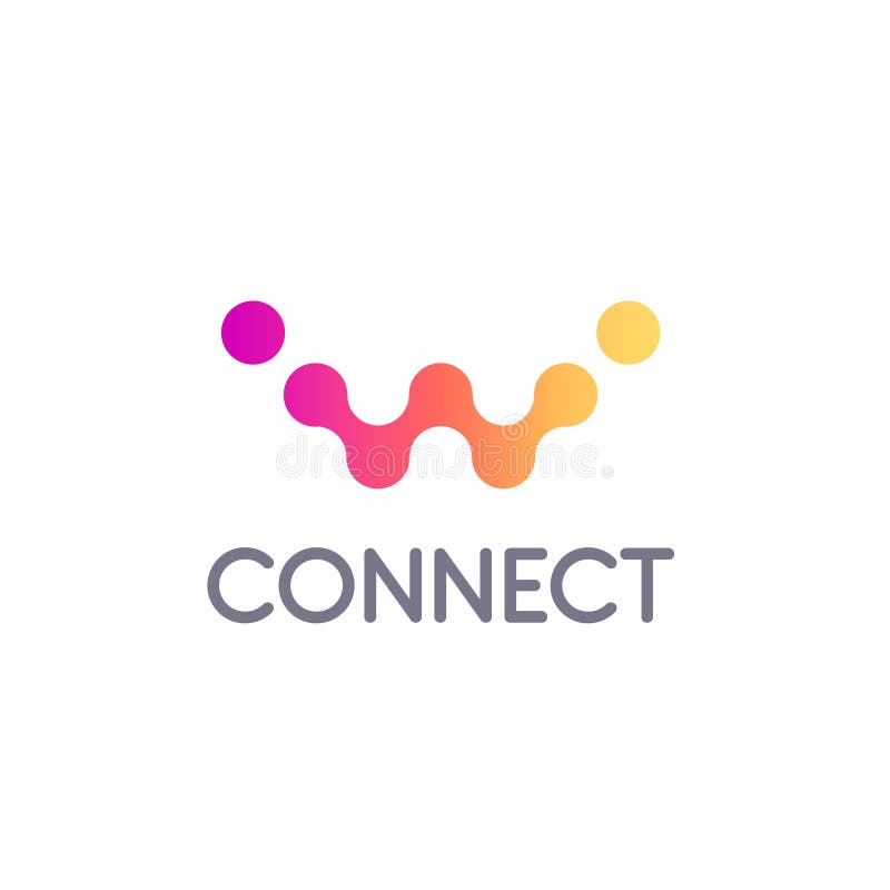 Vector Logo Design for Social Media, Connection. Vector Template Stock ...