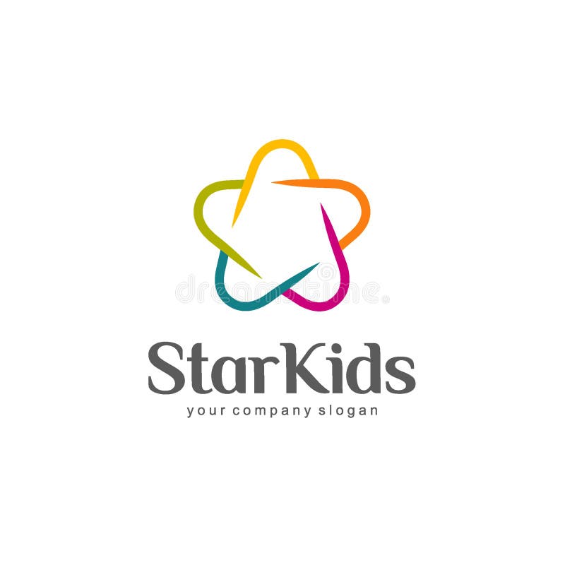 Vector Logo Design. Star Kids Stock Vector - Illustration of icon ...