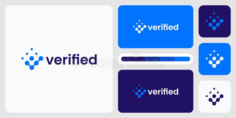 Vector Logo Design of Technology Connection Circle Dot Check Mark Shape ...