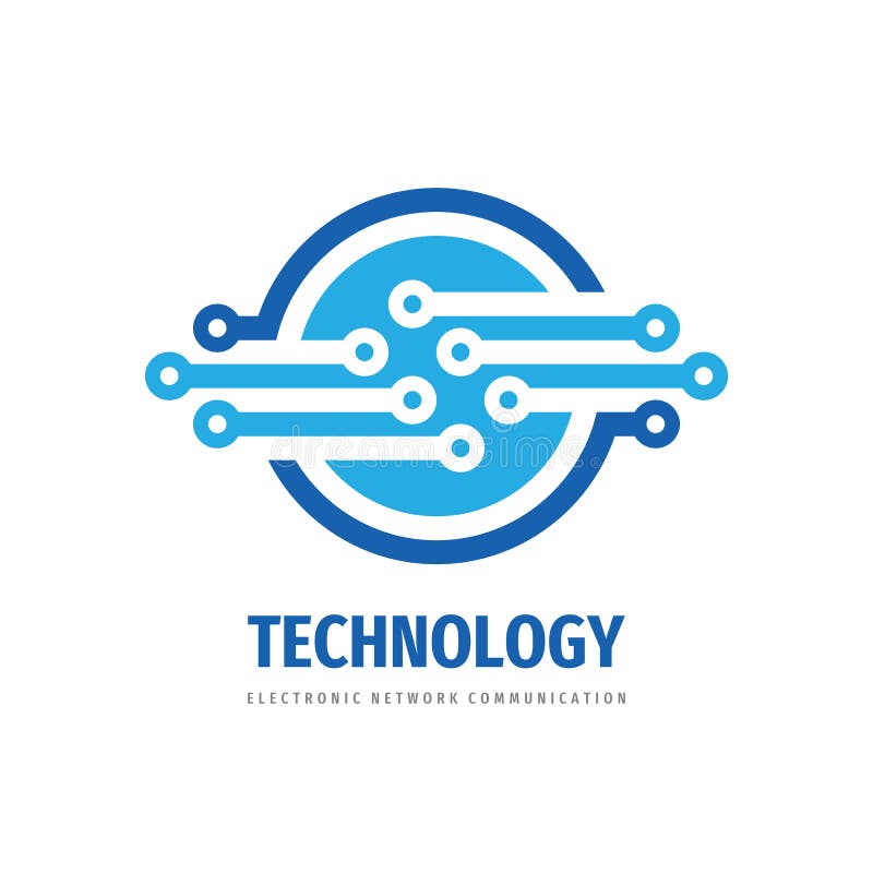 Vector Logo Design Technology. Electronic Communication Logo Stock ...