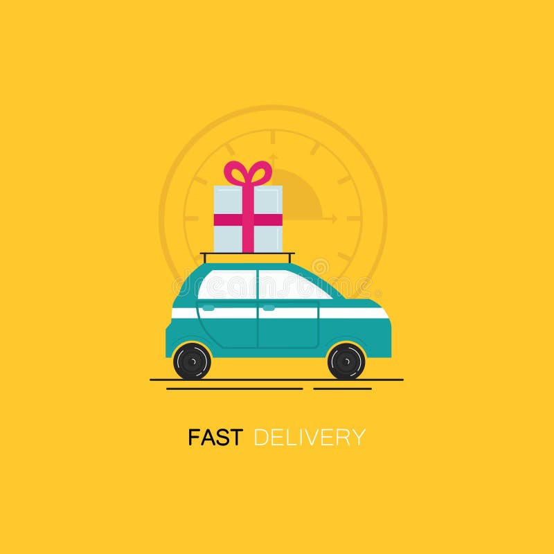 Vector Logo Fast Delivery Watch Car Box Stock Illustrations – 215 ...