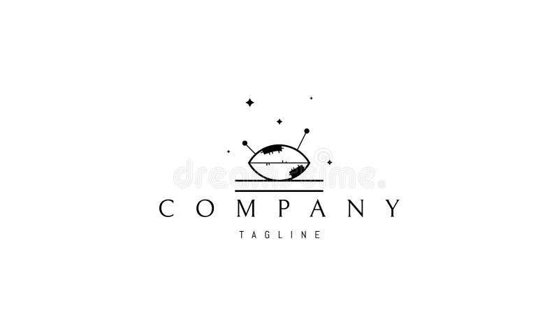 Vector Logo on Which an Abstract Image of a Needle Cushion with Two ...