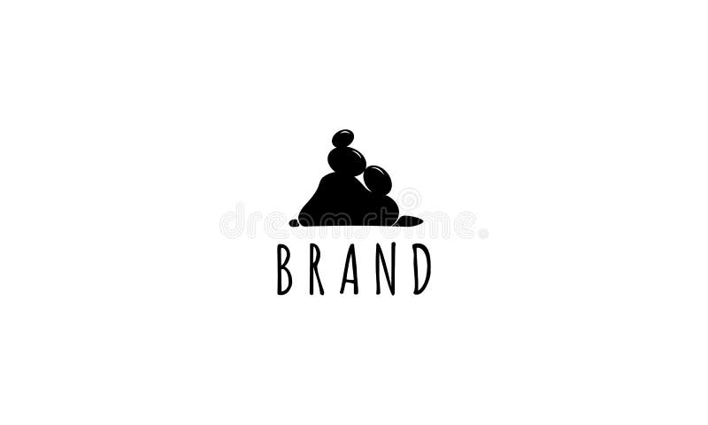 Vector Logo on Which an Abstract Image of a Pile of Stones. Stock ...