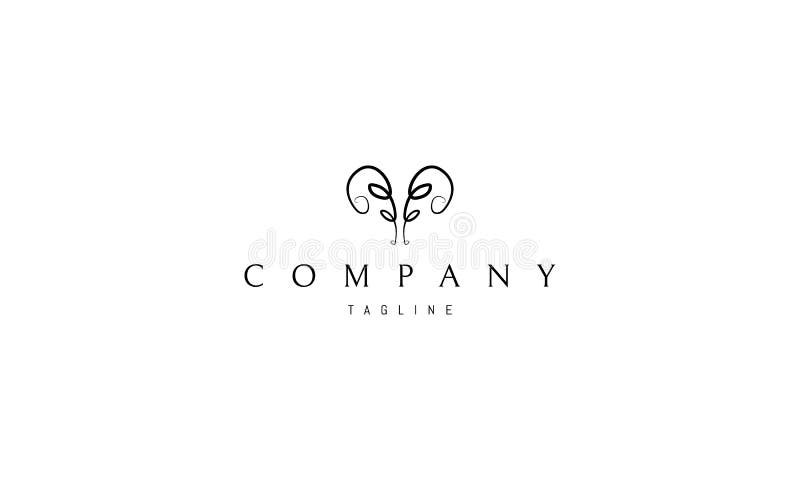 Vector Logo on Which an Abstract Image of a Ram. Stock Vector ...