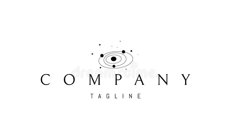 Vector Logo on Which an Abstract Image of the Solar System. Stock ...