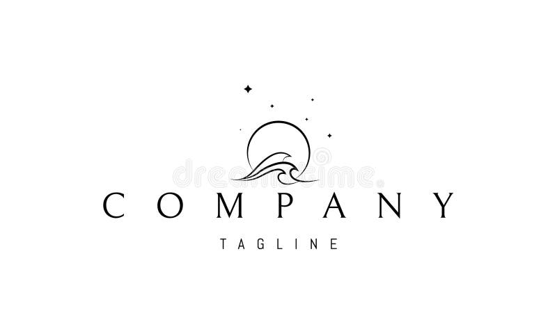 Vector Logo on Which an Abstract Image of Three Waves Against the ...
