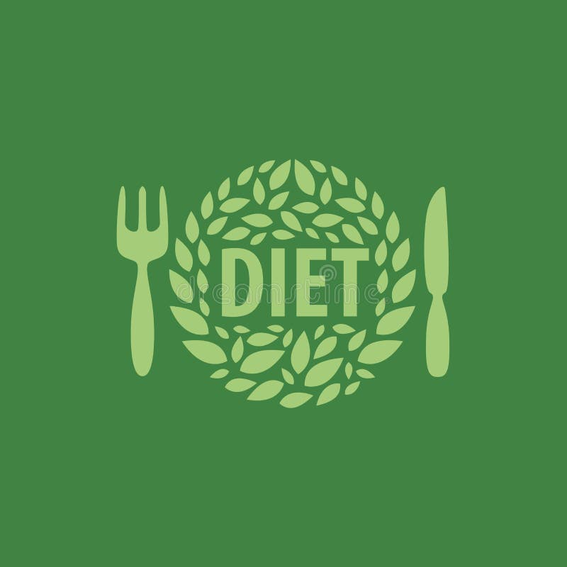 Vector logo for diet stock vector. Illustration of emblem - 126554976