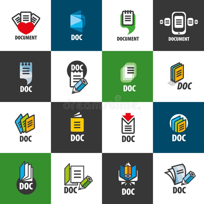 Vector logo document stock vector. Illustration of design - 72291511