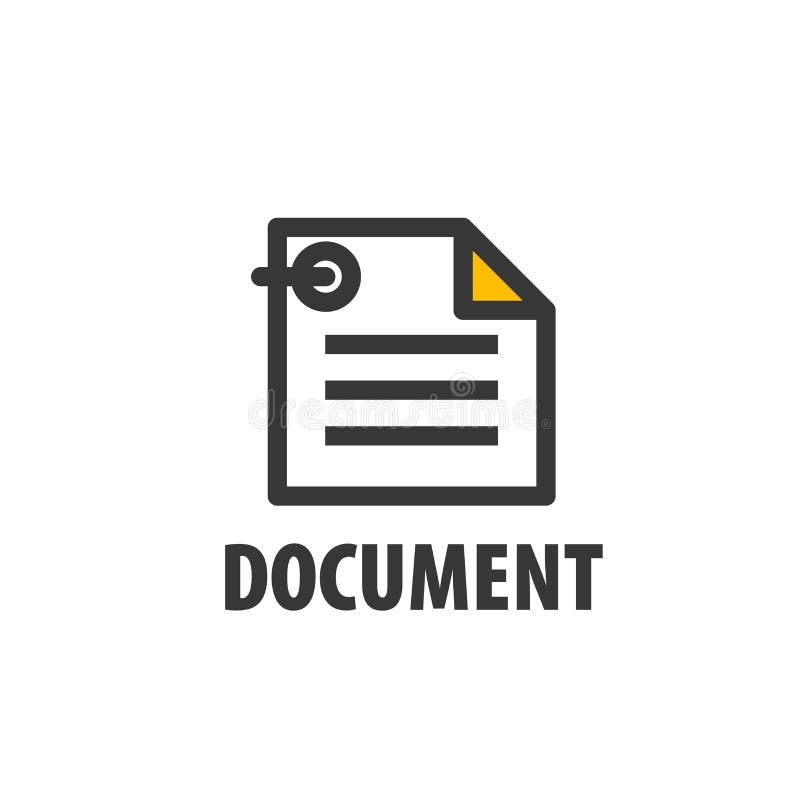 Vector logo document stock vector. Illustration of emblem - 126294101