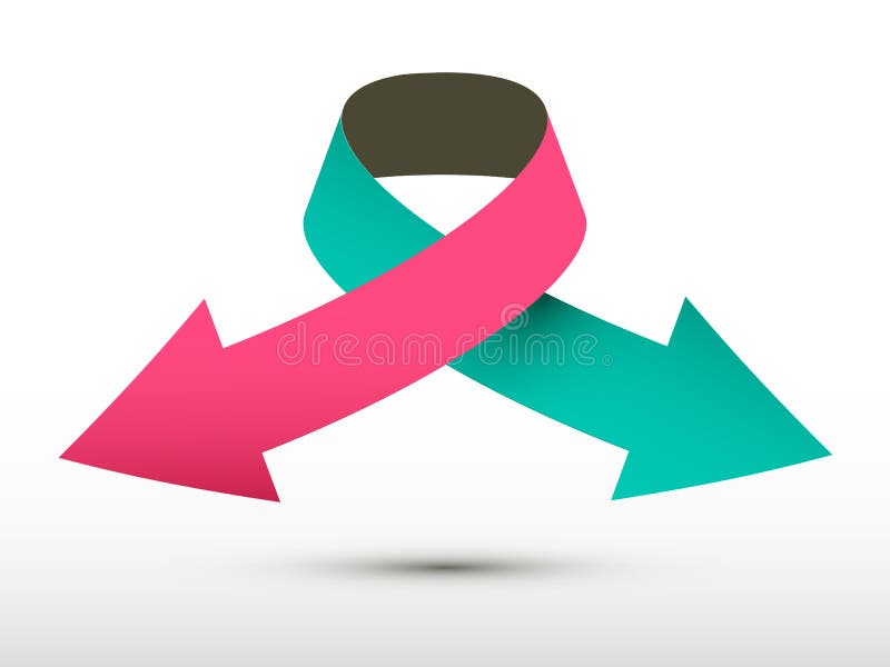 Vector Logo Double Arrow Paper Symbol Stock Vector - Illustration of ...