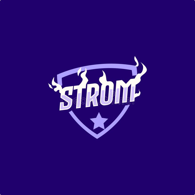 Vector Logo E Sport Strom with Shield and Lightning Effect Stock Vector ...