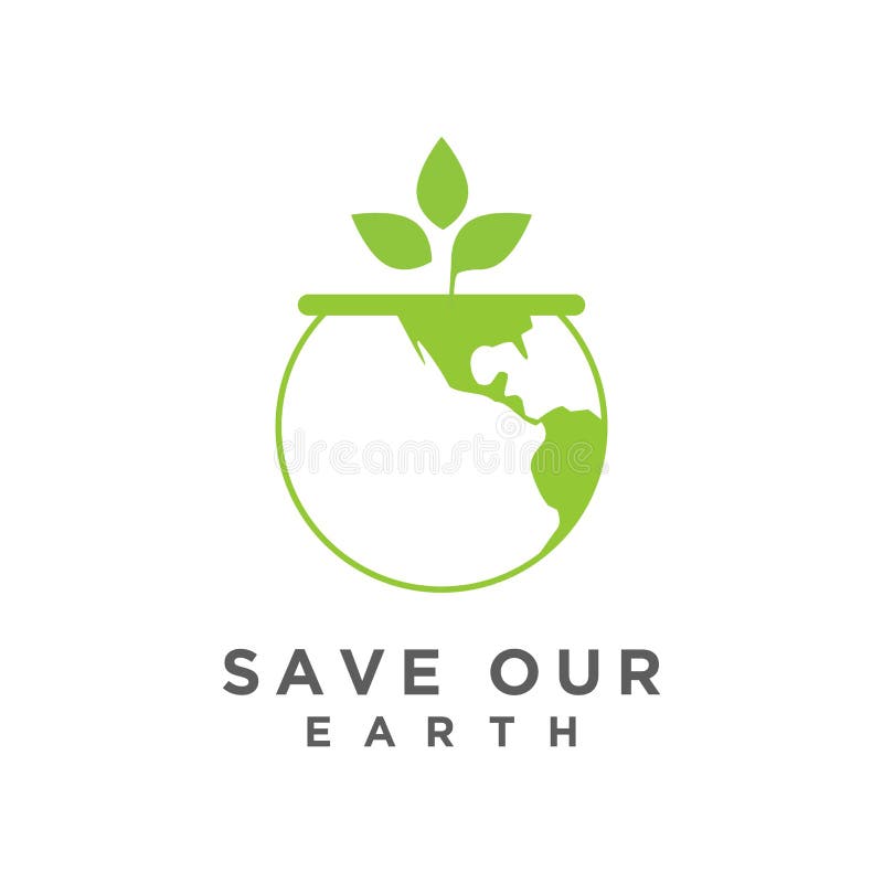 Vector logo of the earth stock vector. Illustration of botanical ...