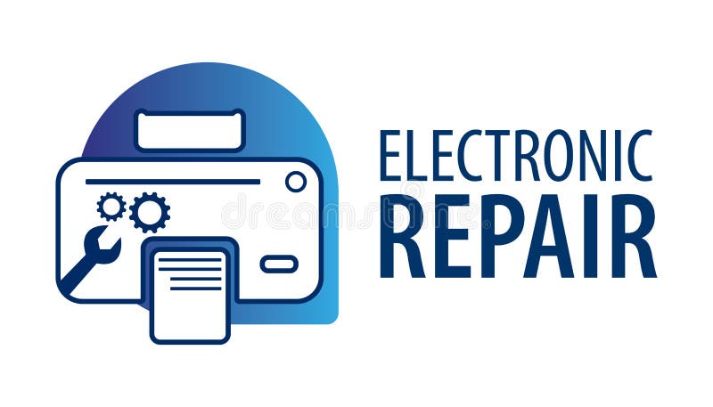 Vector Logo of the Electronics Repair Service Stock Illustration ...