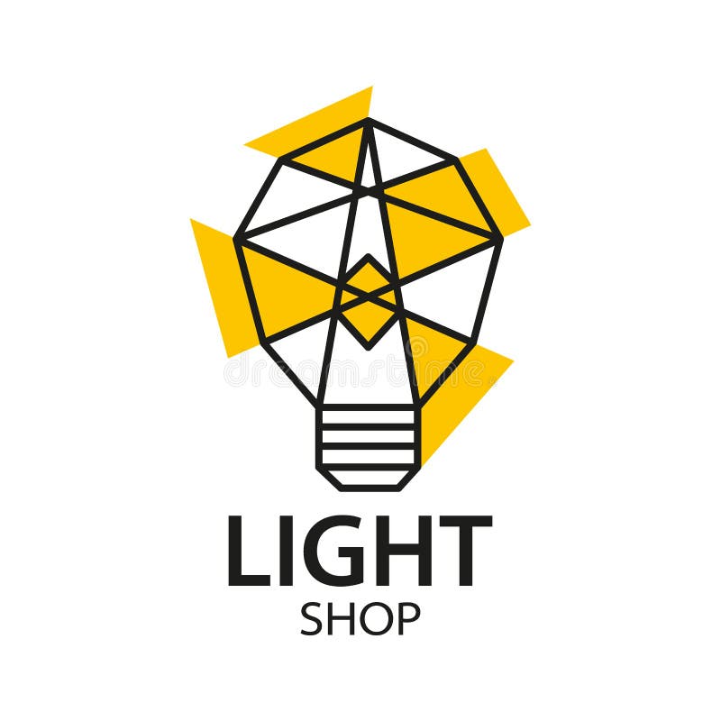 Vector Logo of an Electronics Store, Light Stock Vector - Illustration ...