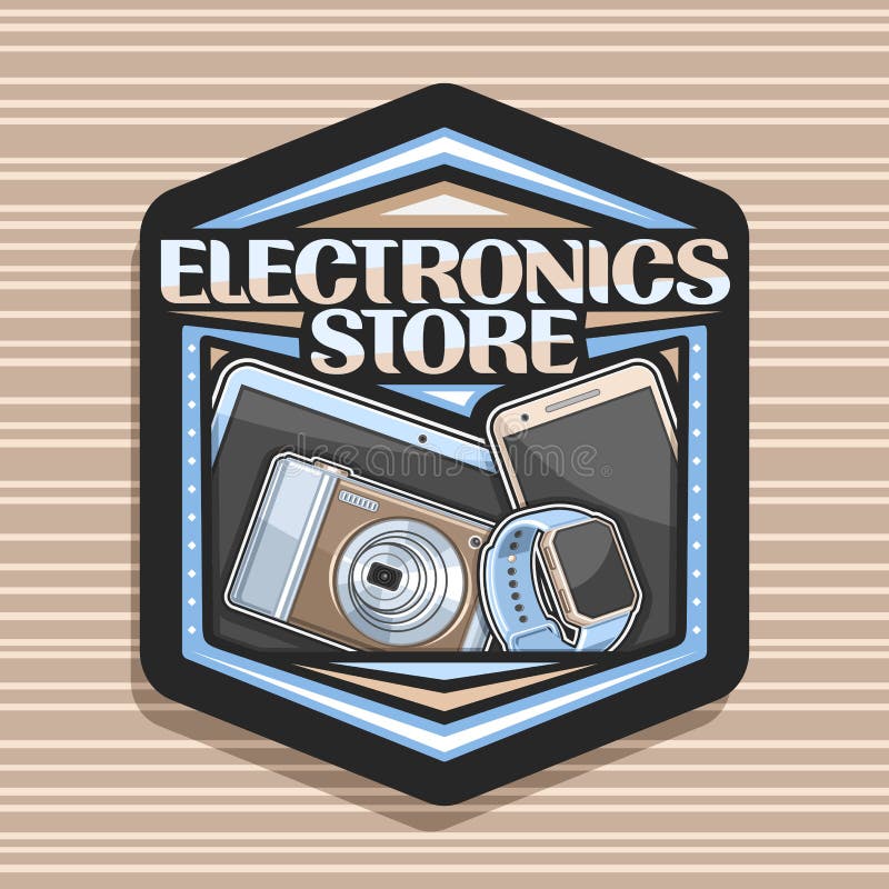 Vector Logo for Electronics Store Stock Vector - Illustration of group ...