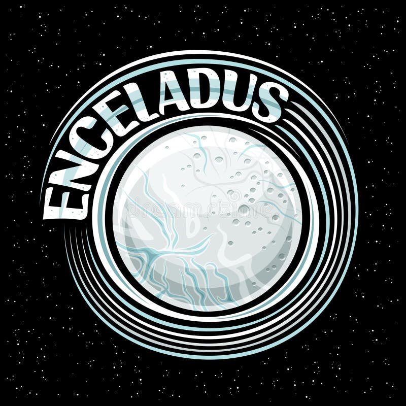 Vector Logo for Enceladus Moon Stock Illustration - Illustration of ...
