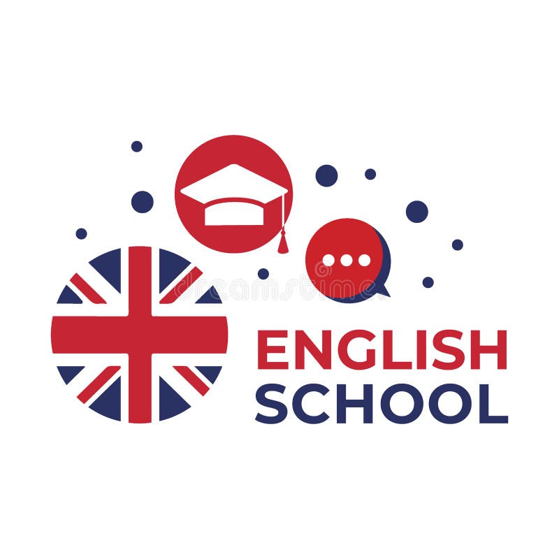 Vector Logo of the English Language School Stock Vector - Illustration ...