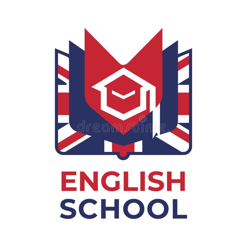 Vector Logo of the English Language School Stock Vector - Illustration ...