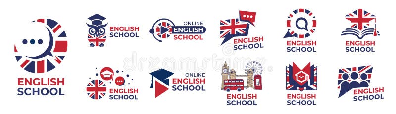 Vector Logo of the English Language School Stock Vector - Illustration ...