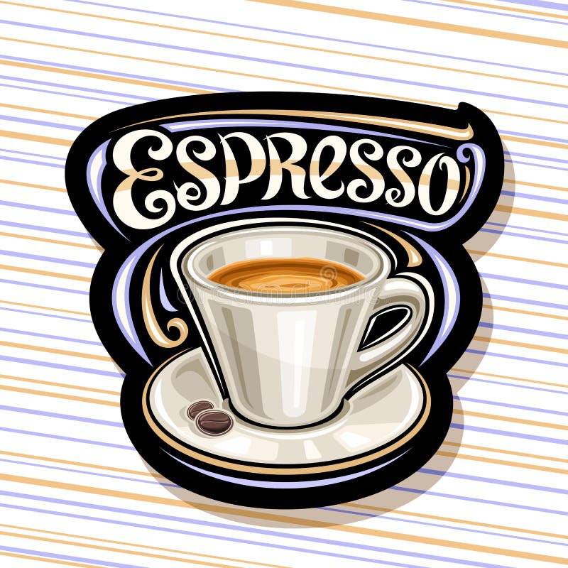 Vector Logo for Espresso Coffee Stock Vector - Illustration of arabic ...