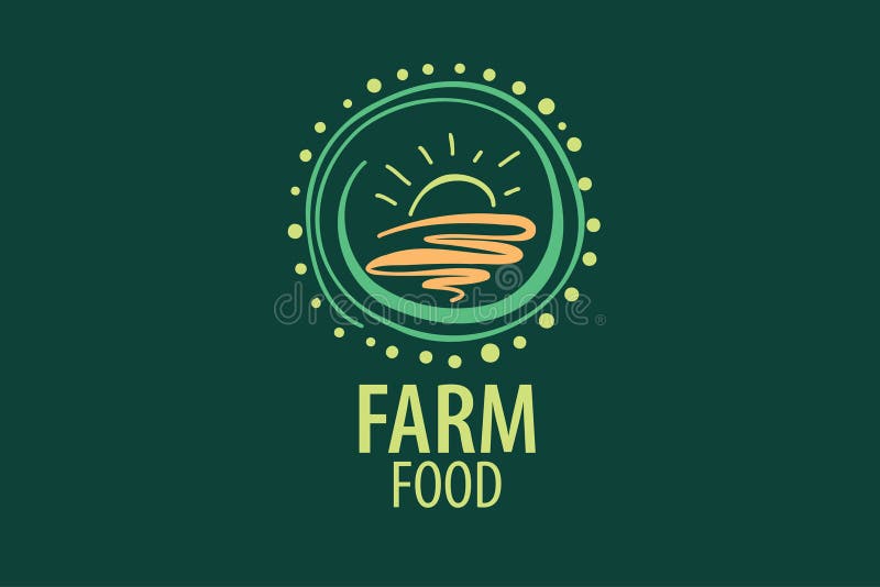 Vector Logo of Farm Products, Hand-drawn Stock Illustration ...