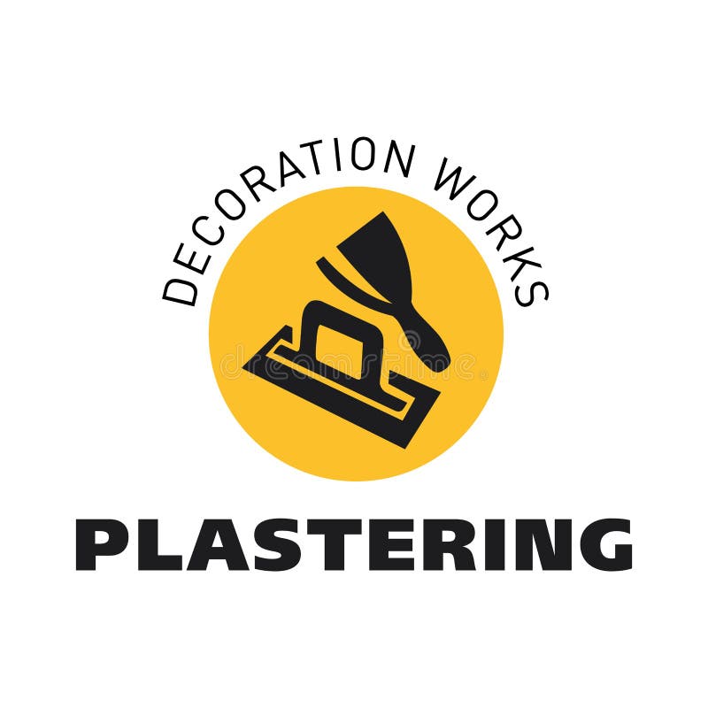 Vector Set of Plastering Finishing Company Logos Stock Illustration ...