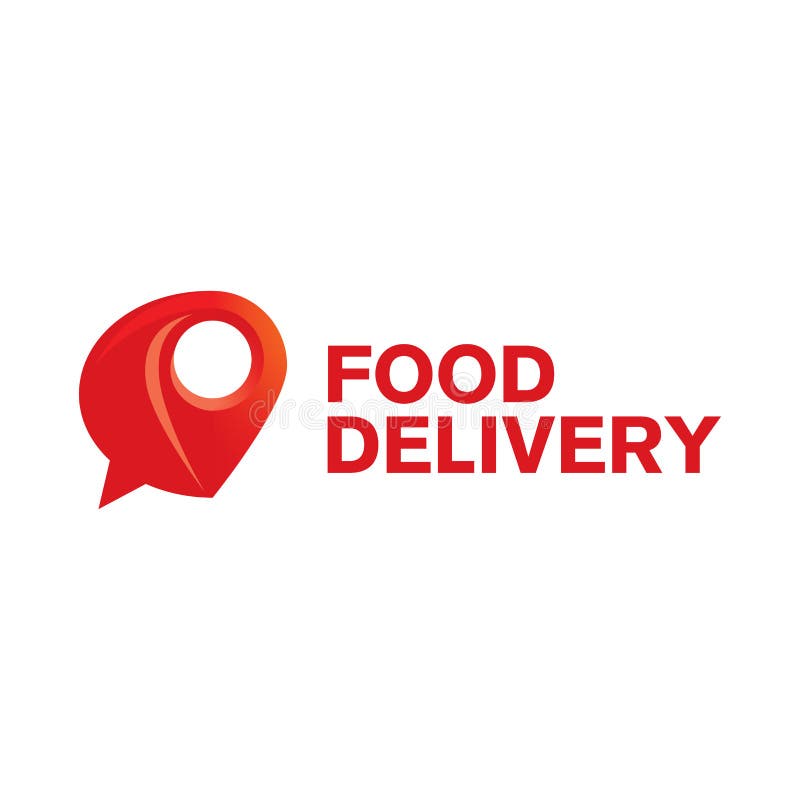 Vector Logo of Food Delivery, Courier Delivery Stock Illustration ...