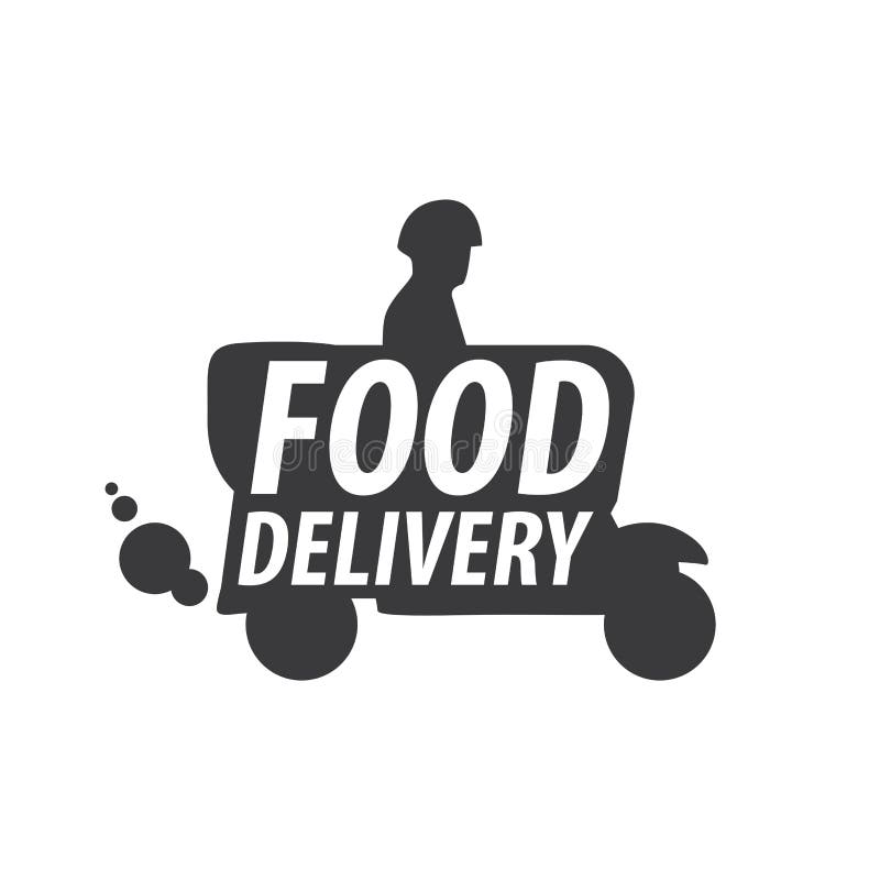 Vector Logo of Food Delivery, Courier Delivery Stock Illustration ...