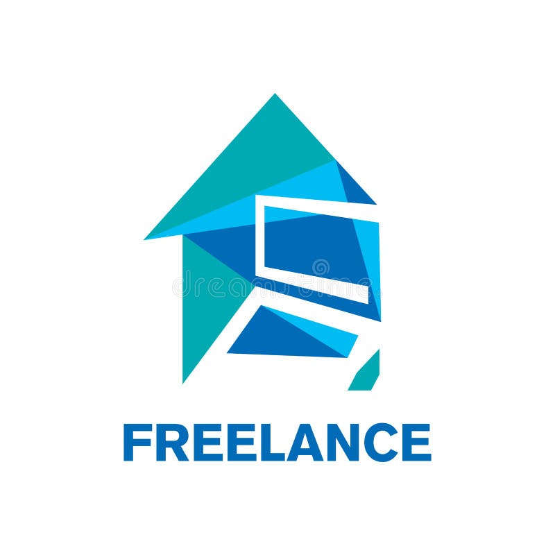 Vector Logo for Freelancing and Remote Work Stock Illustration ...
