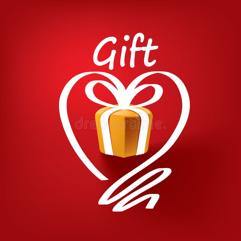 Vector logo gift stock vector. Illustration of happy - 125867822