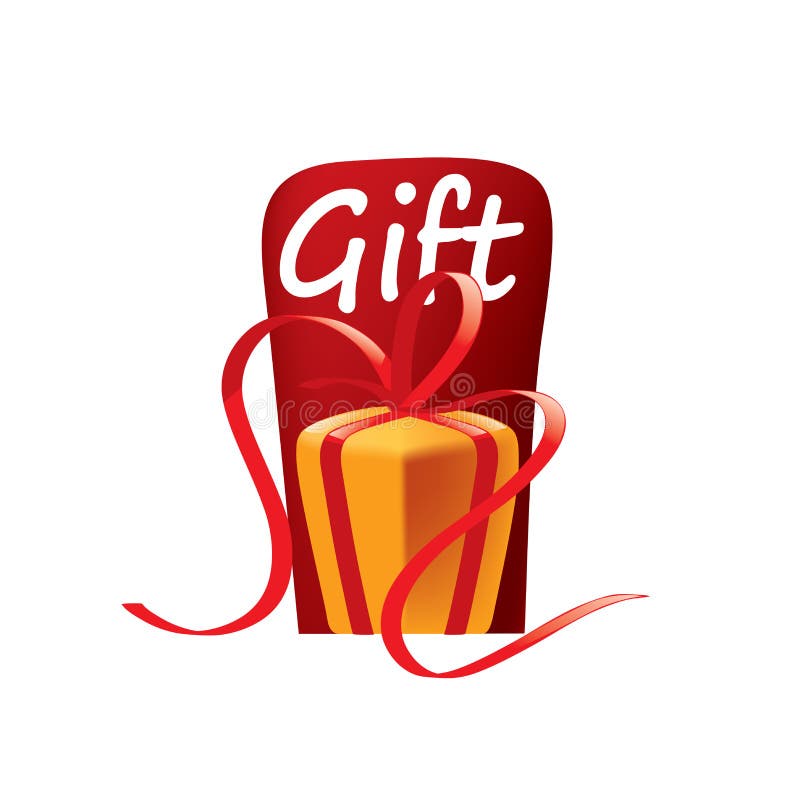 Vector logo gift stock vector. Illustration of icon - 125867901
